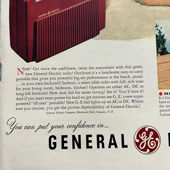 General Electric | Art | Vintage Ge 951 Ad Featuring Pin Up Girl With ...